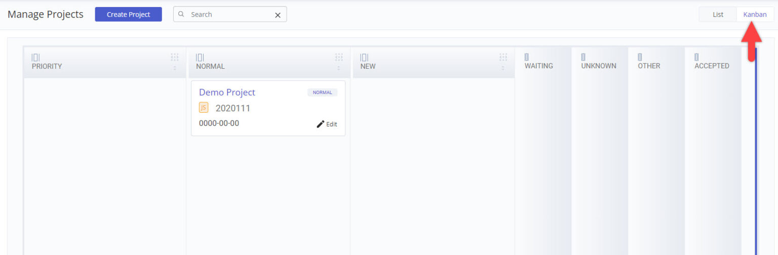 Manage Projects (Card View / List View) - BEMI Automation | BEMI Smart ...
